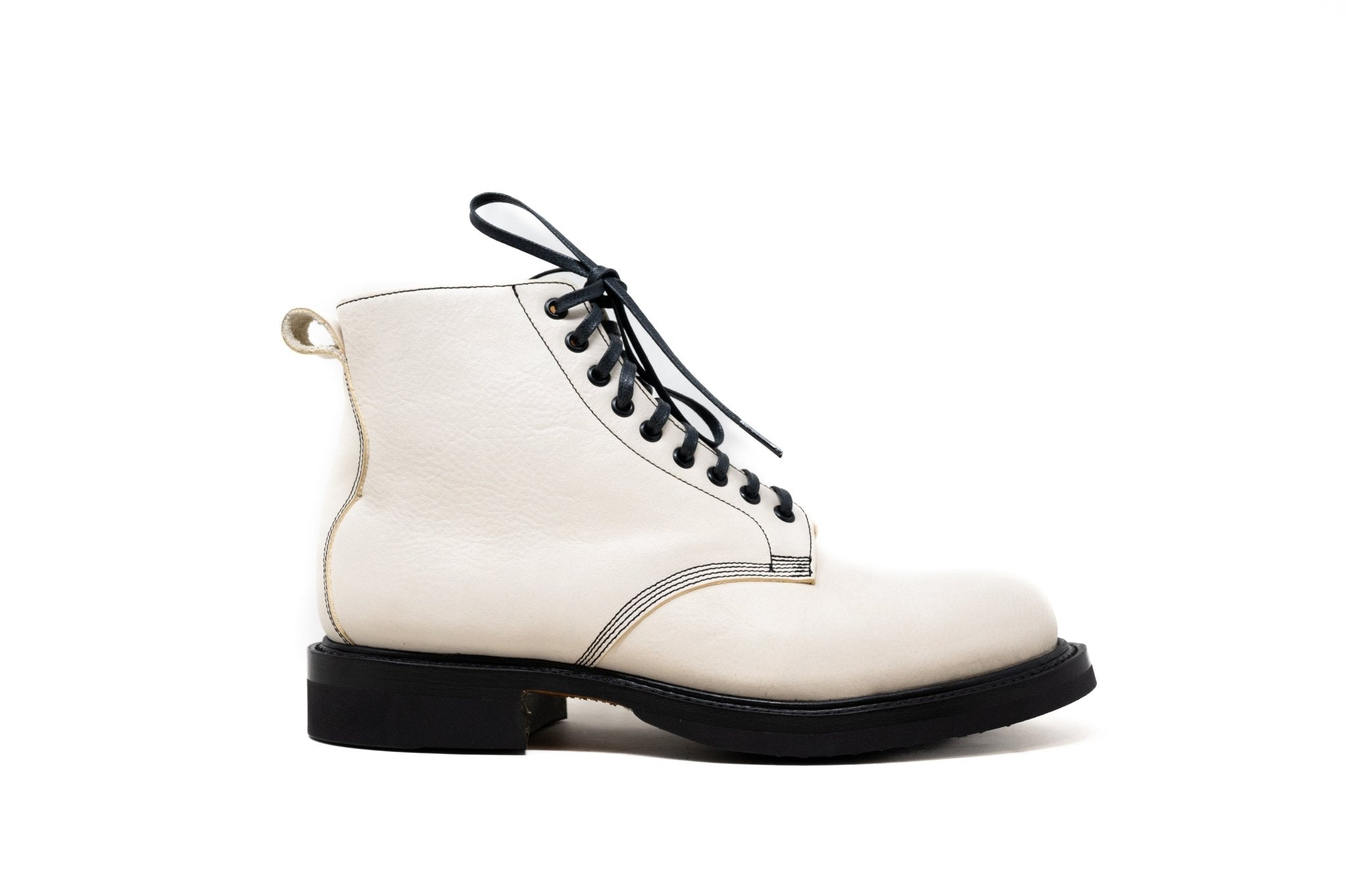 Classy Leather Dress Boots - Eco White Veg Tan Leather – Unmarked